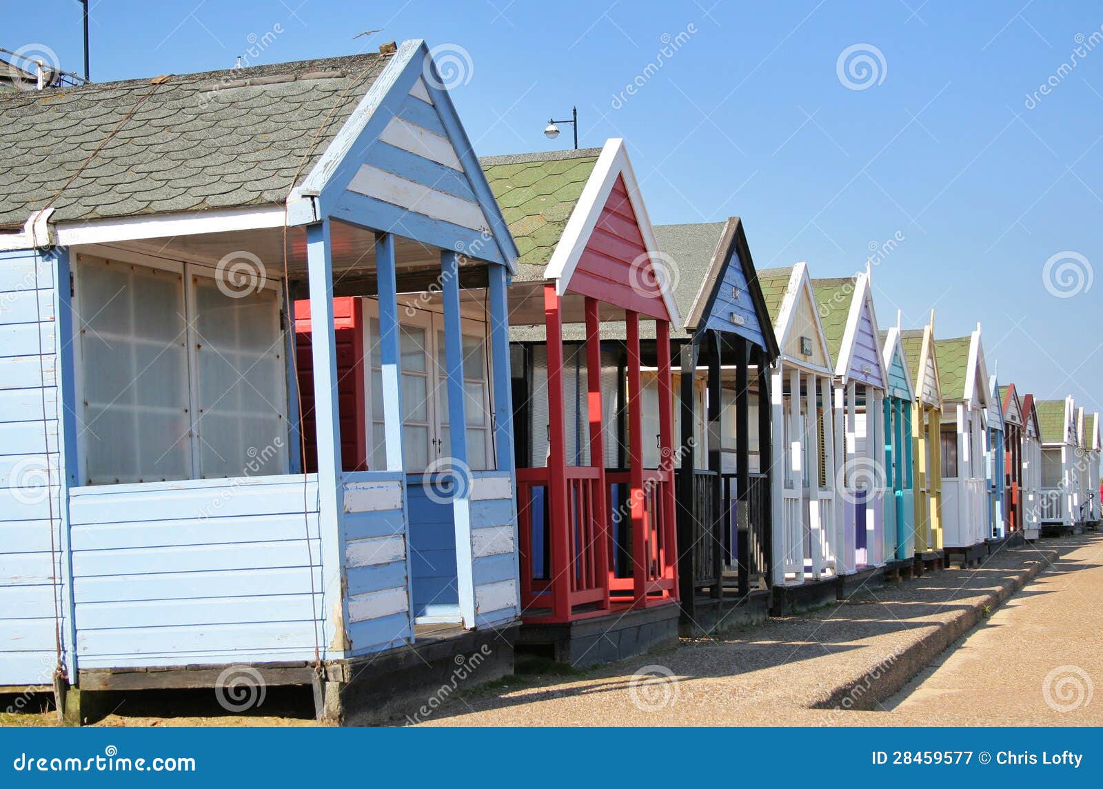 Colourful Beach Huts stock image. Image of seaside, cabins - 28459577