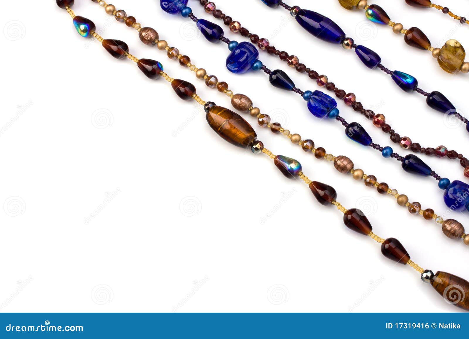 Colourful Beads Background on White Stock Photo - Image of gift ...