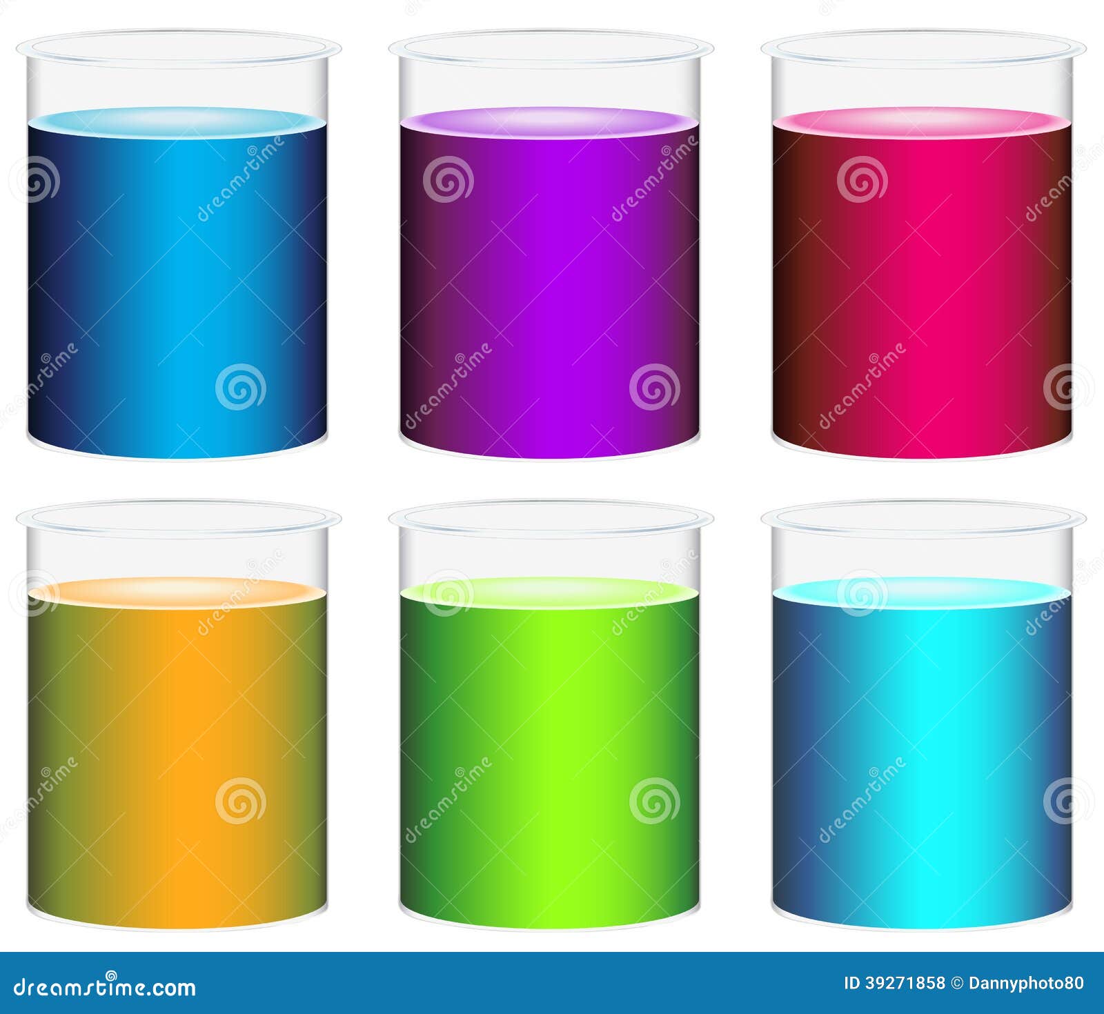 Colourful beakers stock vector. Illustration of beakers - 39271858