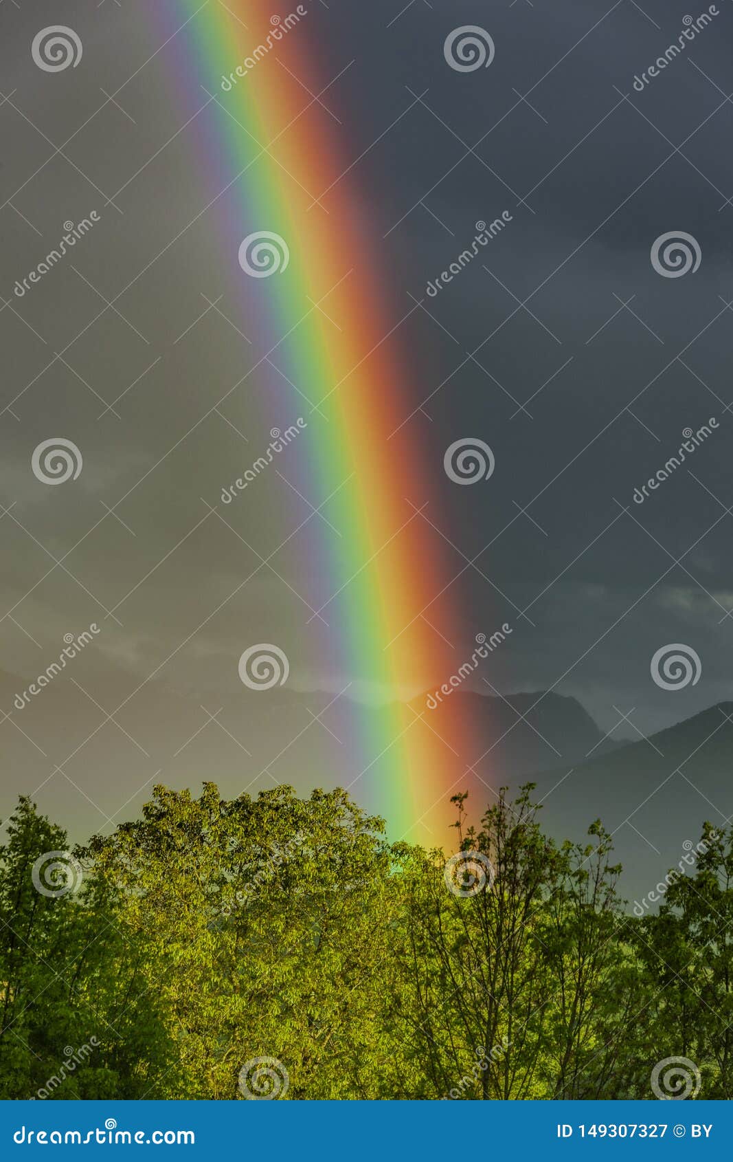 Colourful Beautiful Rainbow in the Sky Stock Image - Image of space ...