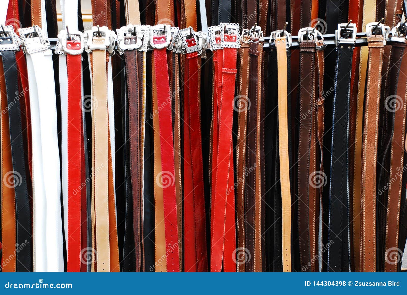 Colourful Belts Hanging on a Market Stock Photo - Image of decor ...