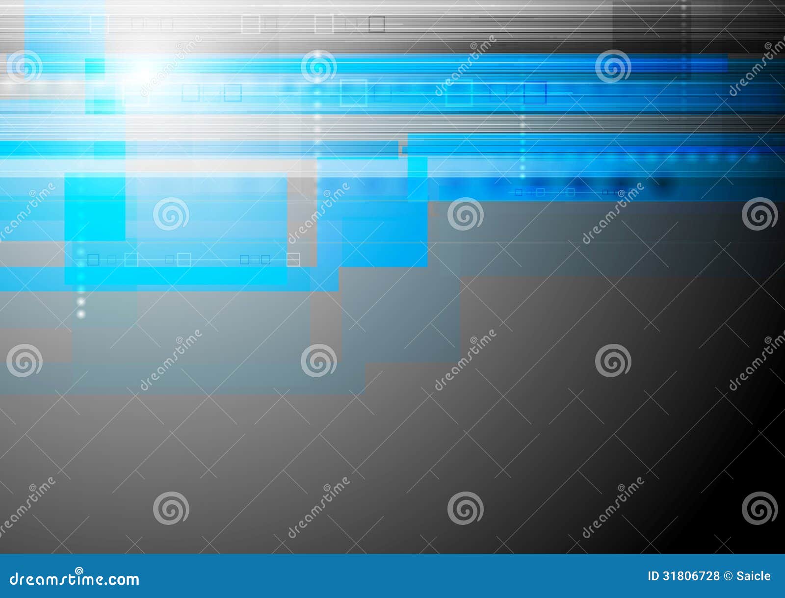 Colourful Blue Tech Backdrop Stock Illustration - Illustration of ...