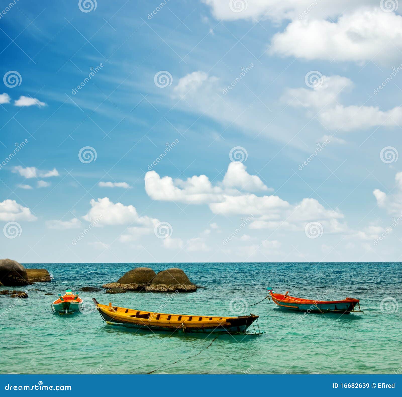 Colourful boats stock image. Image of island, tranquil - 16682639