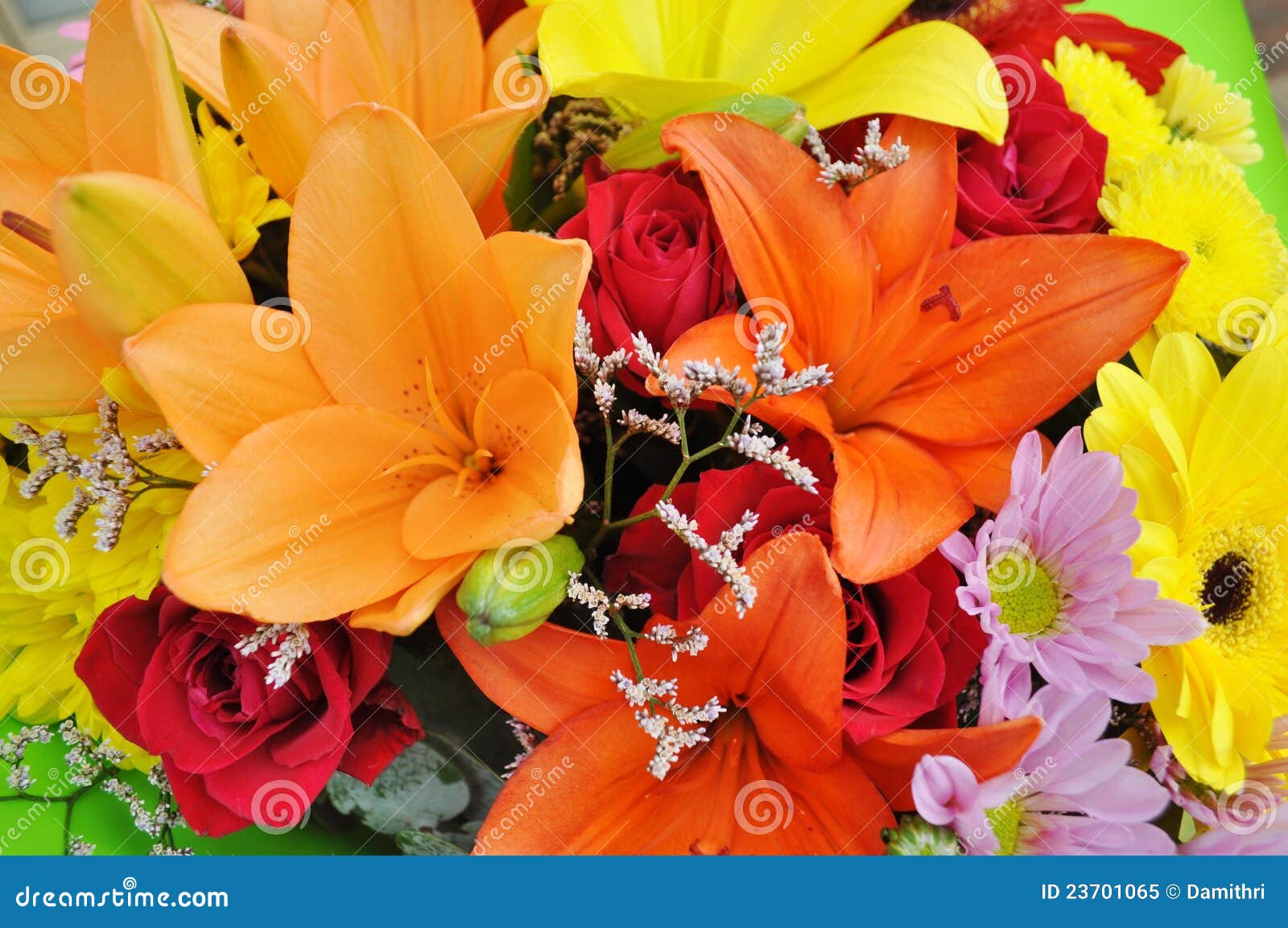 Colourful Bouquet of Flowers Stock Image - Image of purple, colour ...