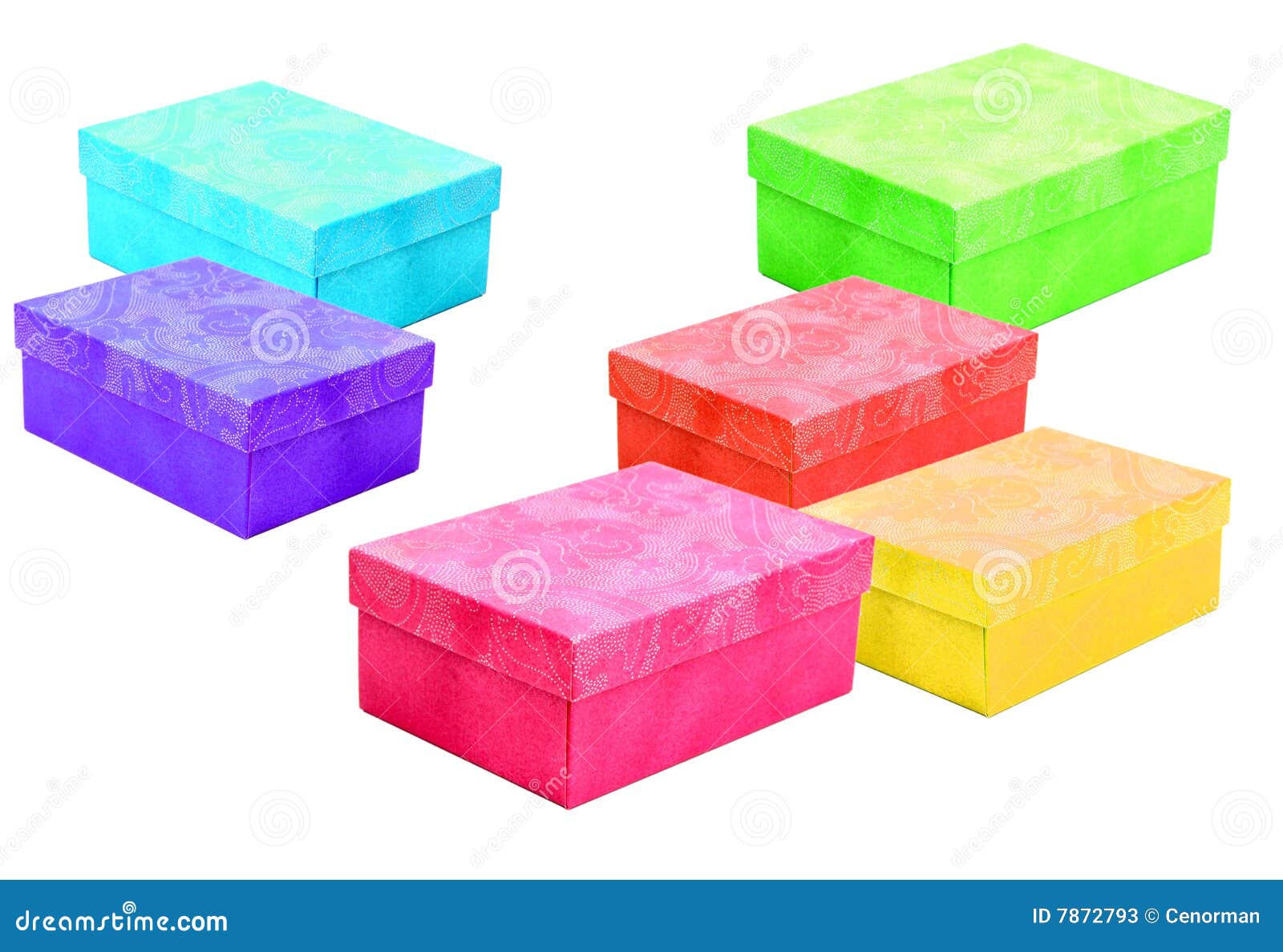 Colourful boxes stock image. Image of isolated, luxury - 7872793