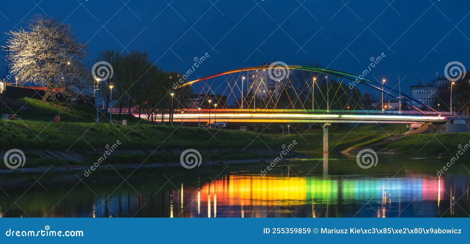 Colourful bridge stock image. Image of beautiful, light - 255359859