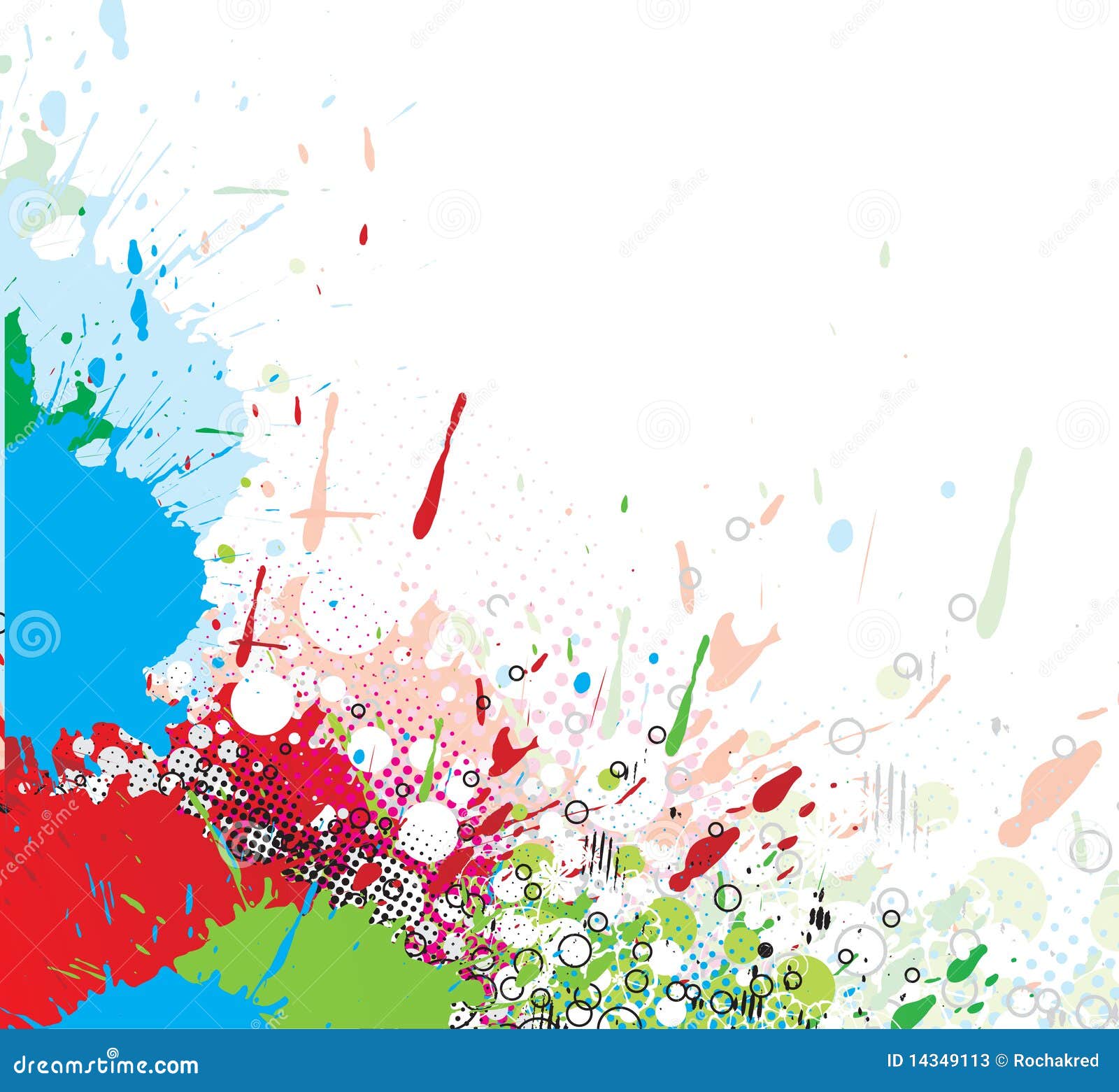 Colourful Bright Ink Splat Design Stock Vector - Illustration of shape ...