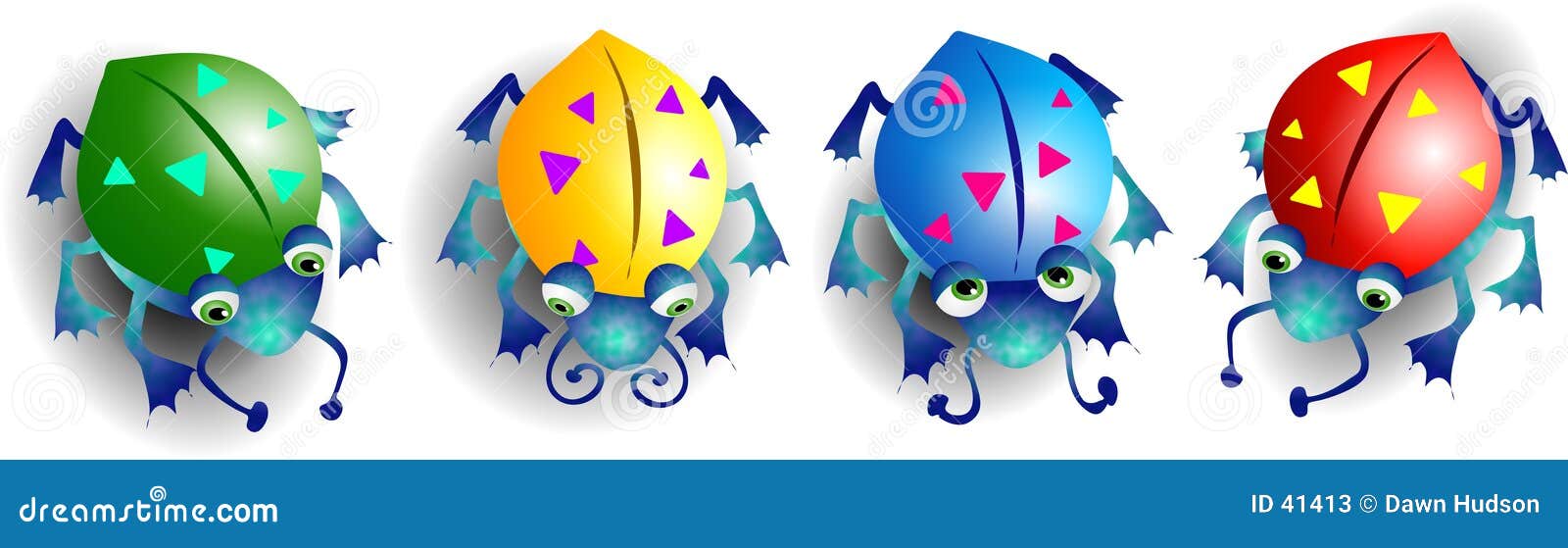 Colourful Bugs stock illustration. Illustration of clipart - 41413