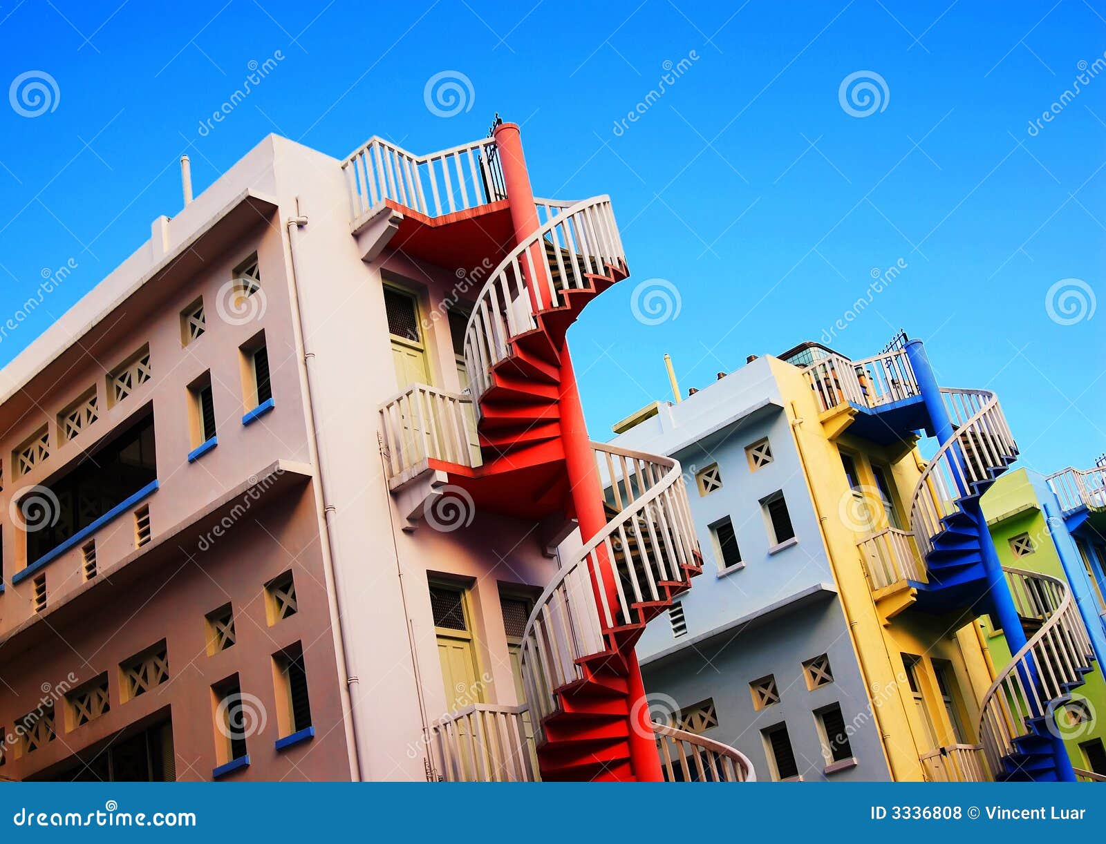 Colourful building stock photo. Image of singapore, intricate - 3336808