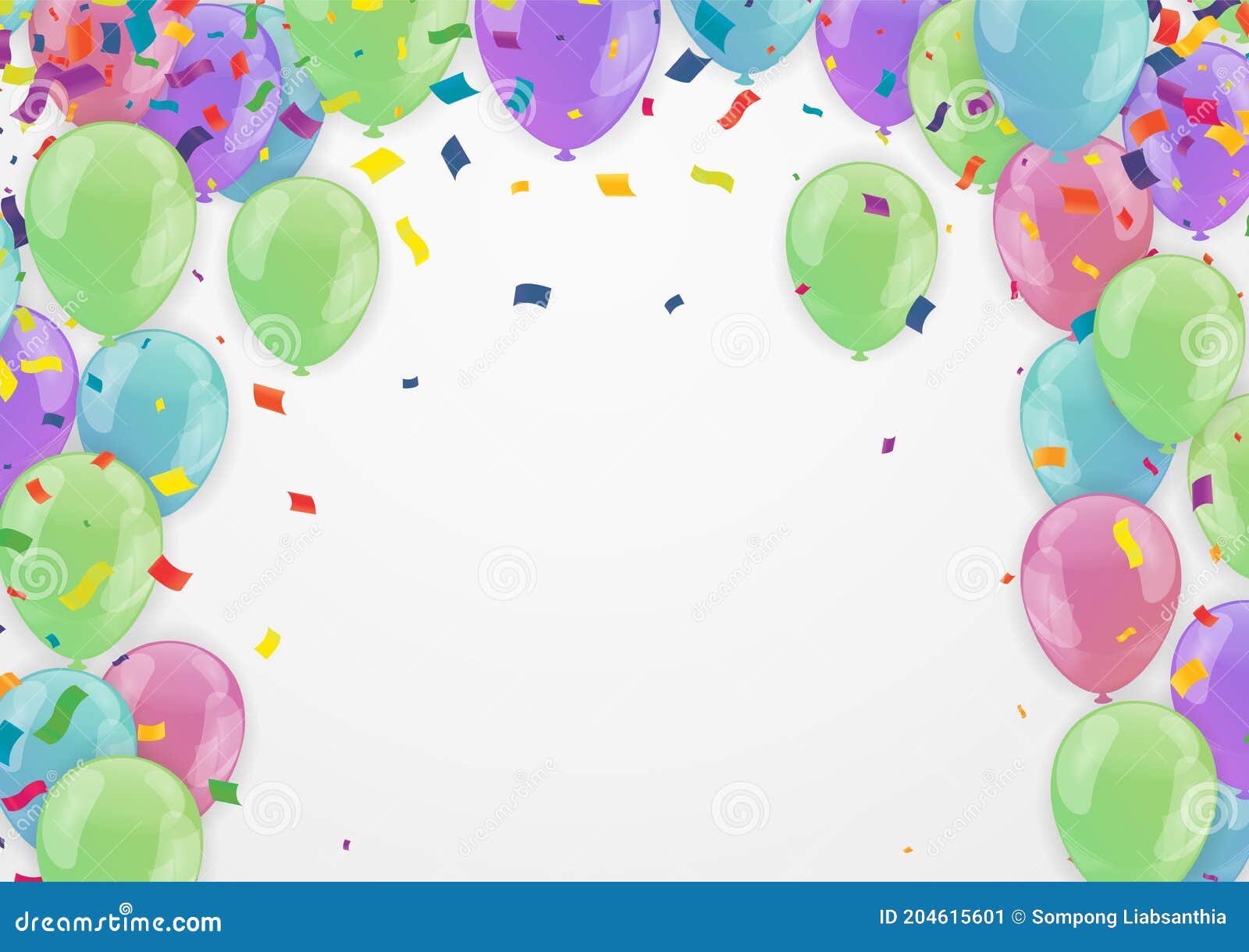 Colourful Bursting Celebration Balloons Stock Vector - Illustration of ...