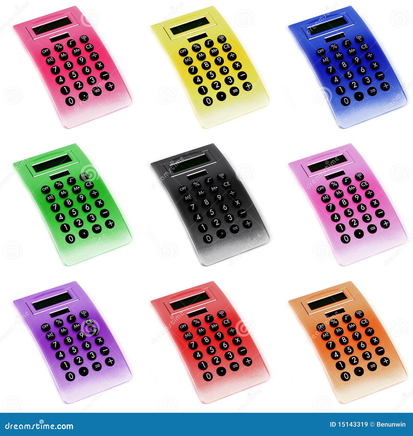 Colorful Calculators stock image. Image of calculators - 15143319