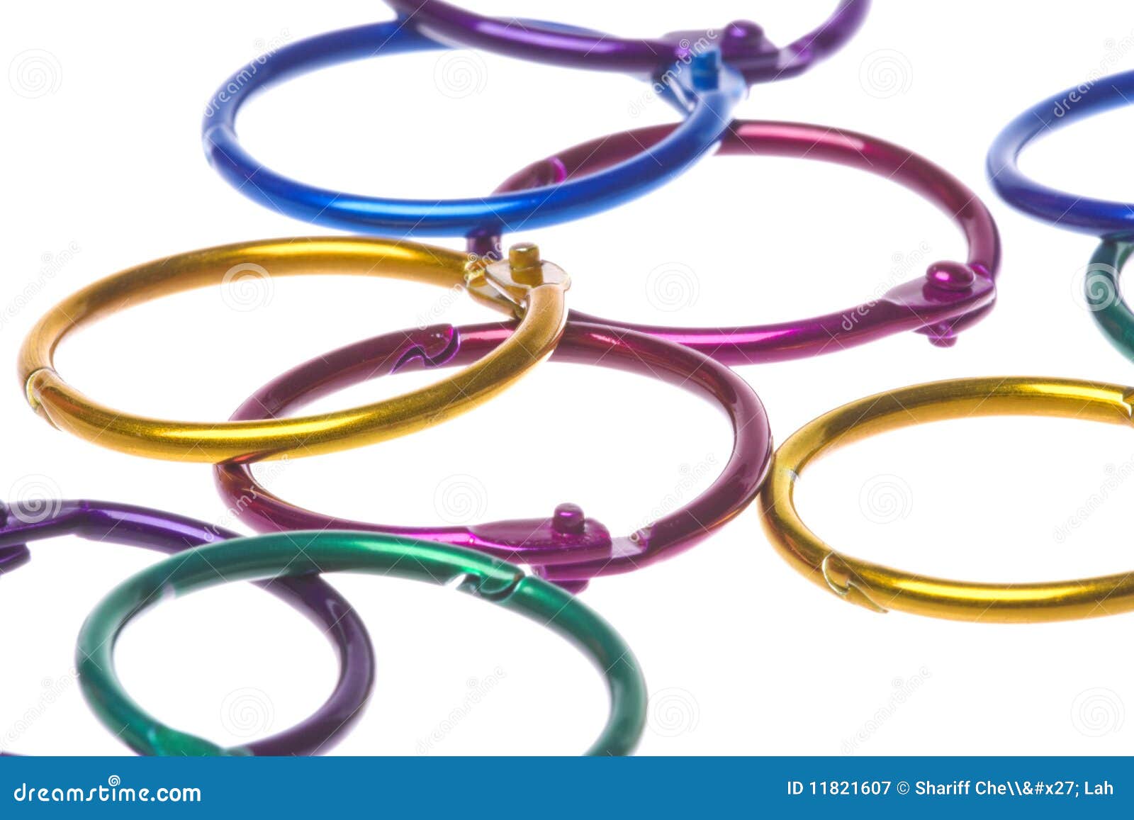 Colourful Card Rings Macro Isolated Stock Image - Image of bangle ...