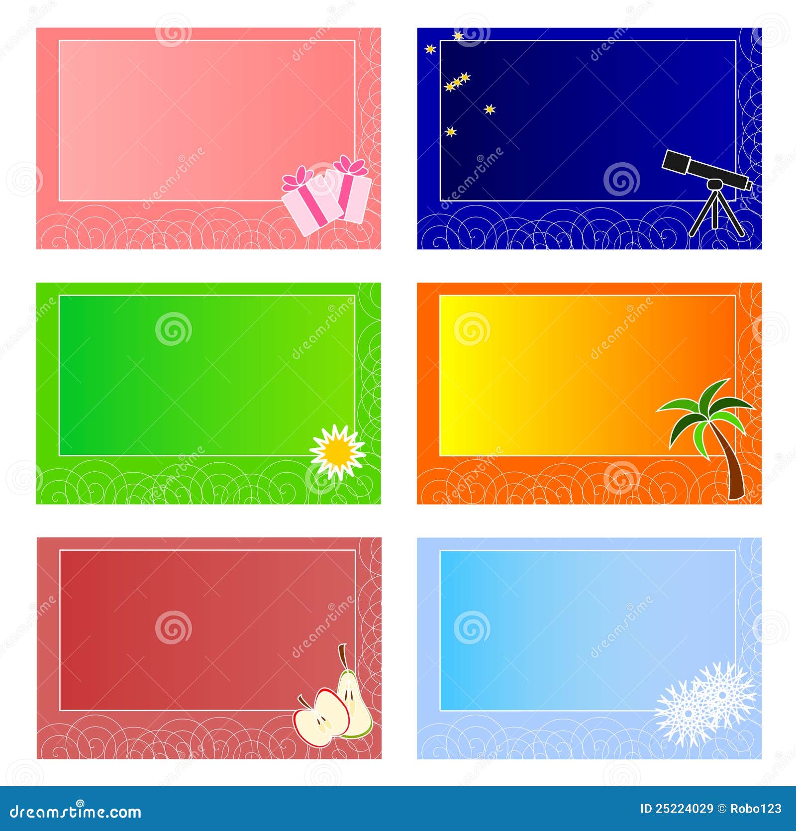 Colourful cards stock illustration. Illustration of colourful - 25224029