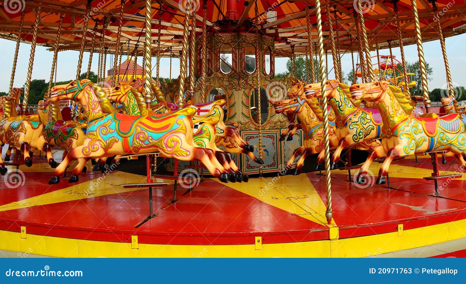 Colourful carousel stock image. Image of roundabout, carnival - 20971763