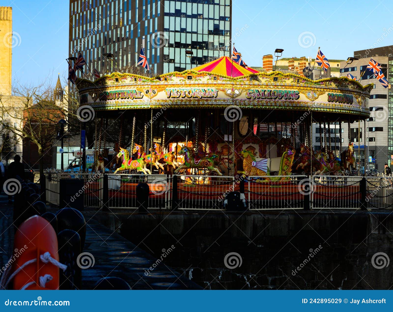 The carousel editorial stock image. Image of liverpool - 242895029