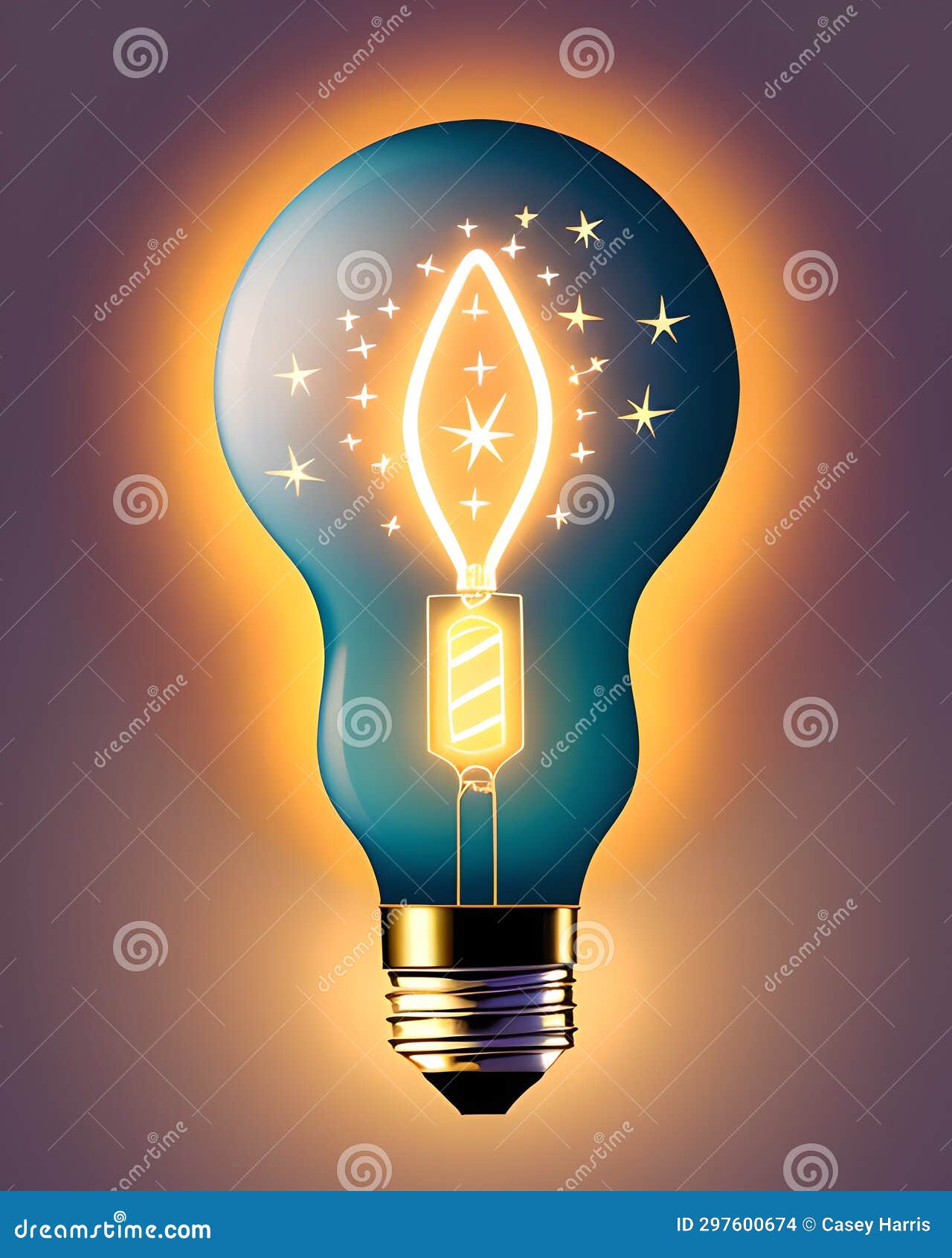 Colourful Cartoon Lightbulb Background Stock Illustration ...