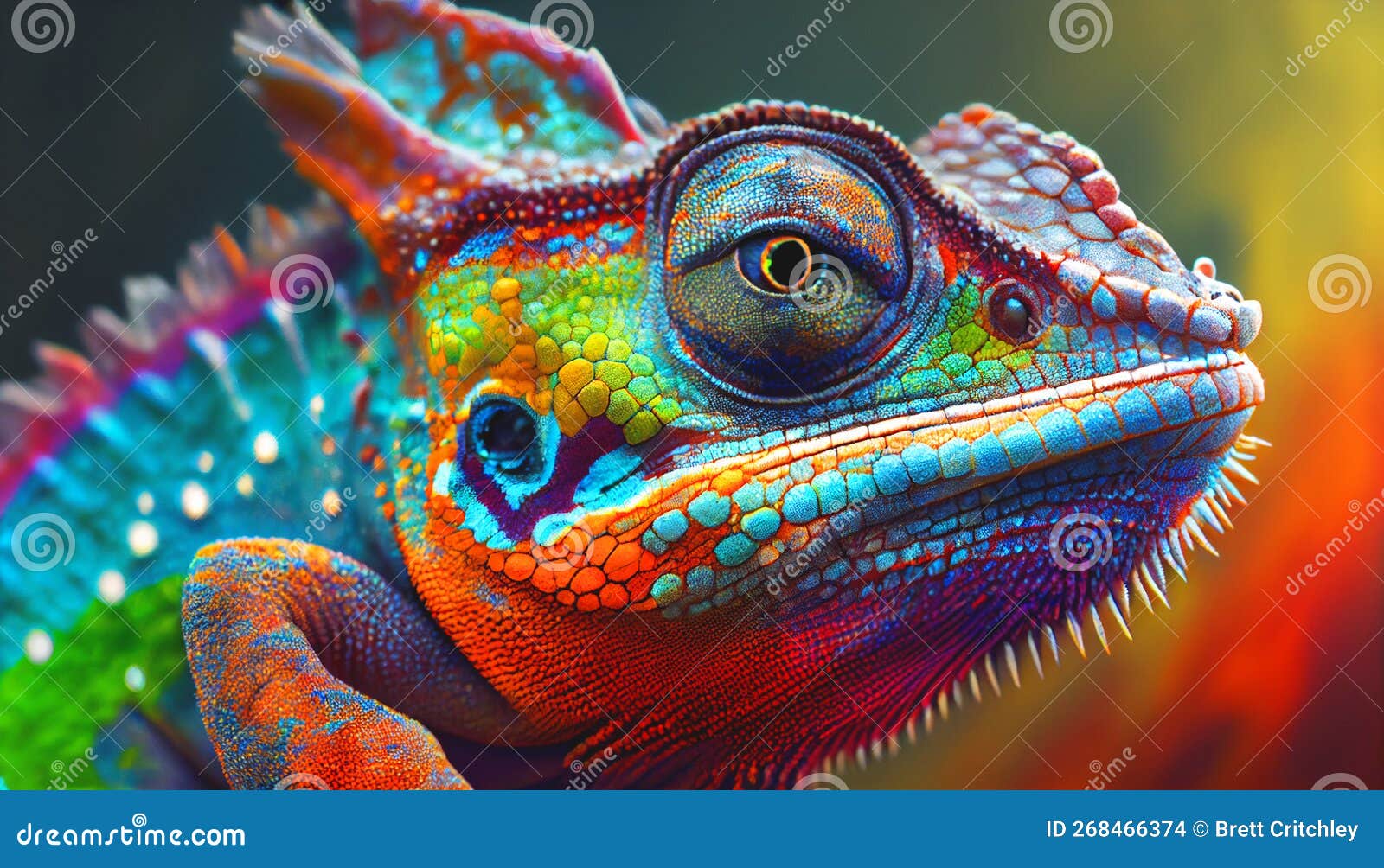 Chameleon stock illustration. Illustration of colours - 268466374