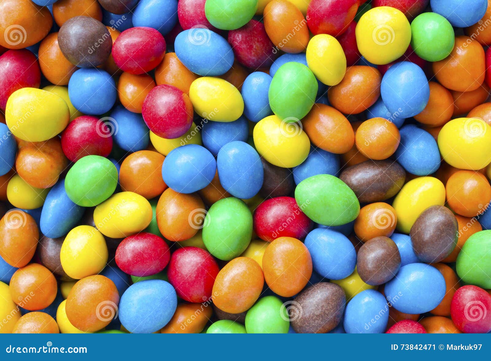 Colourful Chocolate Coated Sweets Stock Image - Image of brown ...