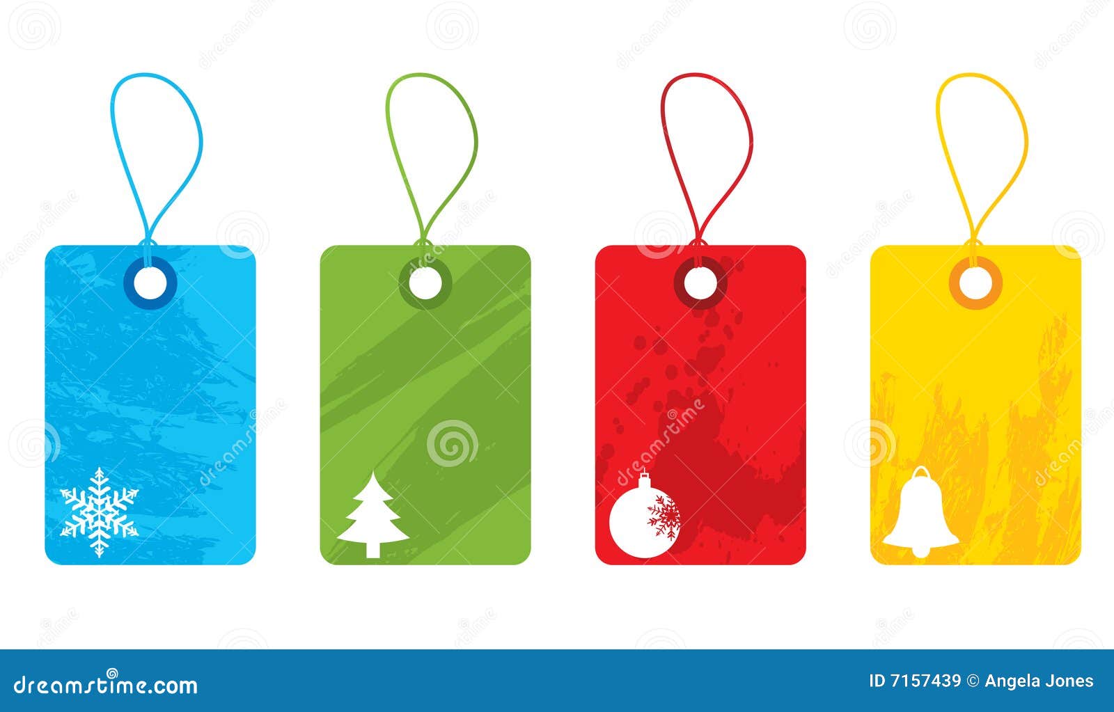 Colourful christmas tags stock vector. Illustration of paper - 7157439