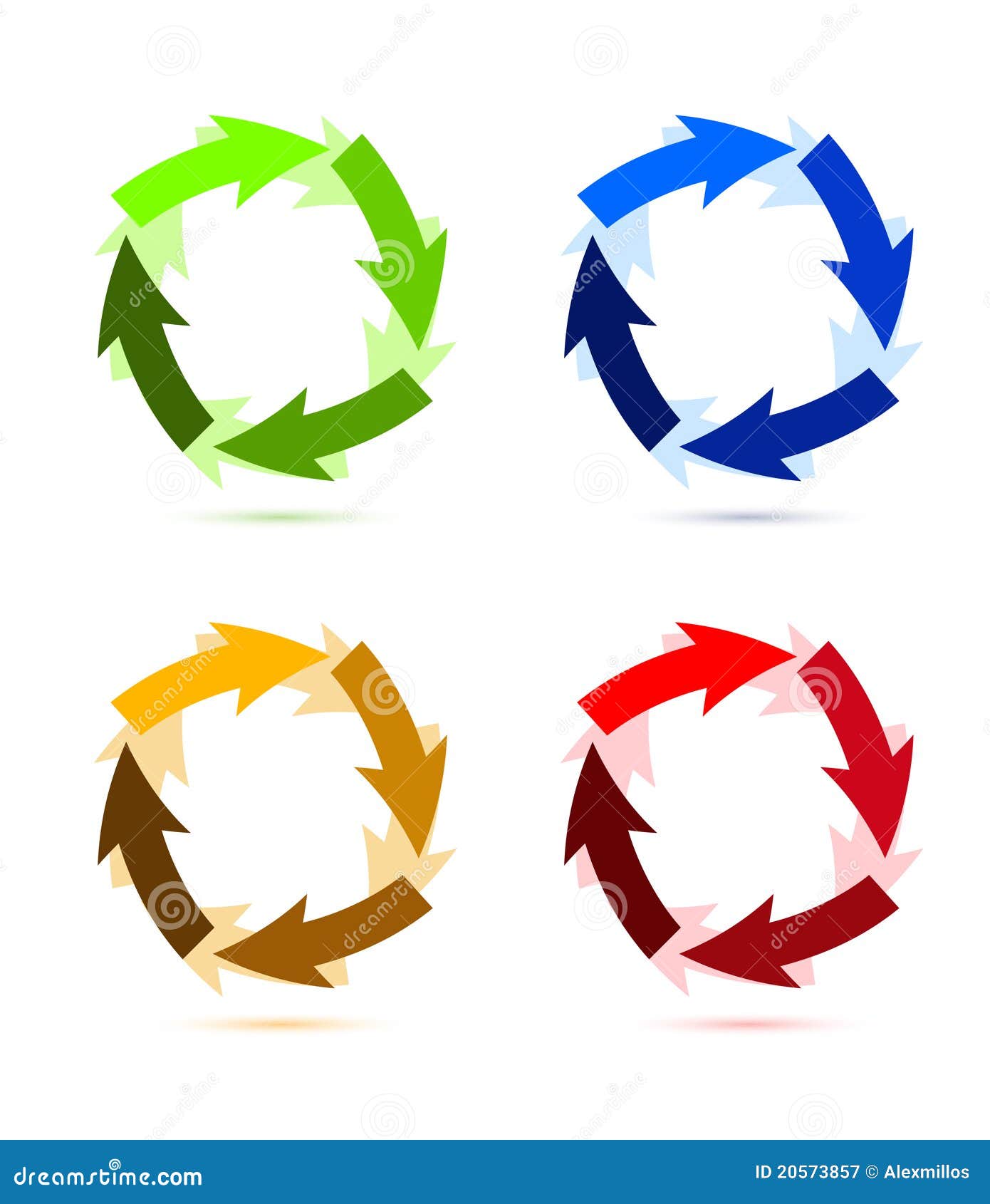 Circular Arrow Pictogram Flow Chart Presentation Template Vector ...