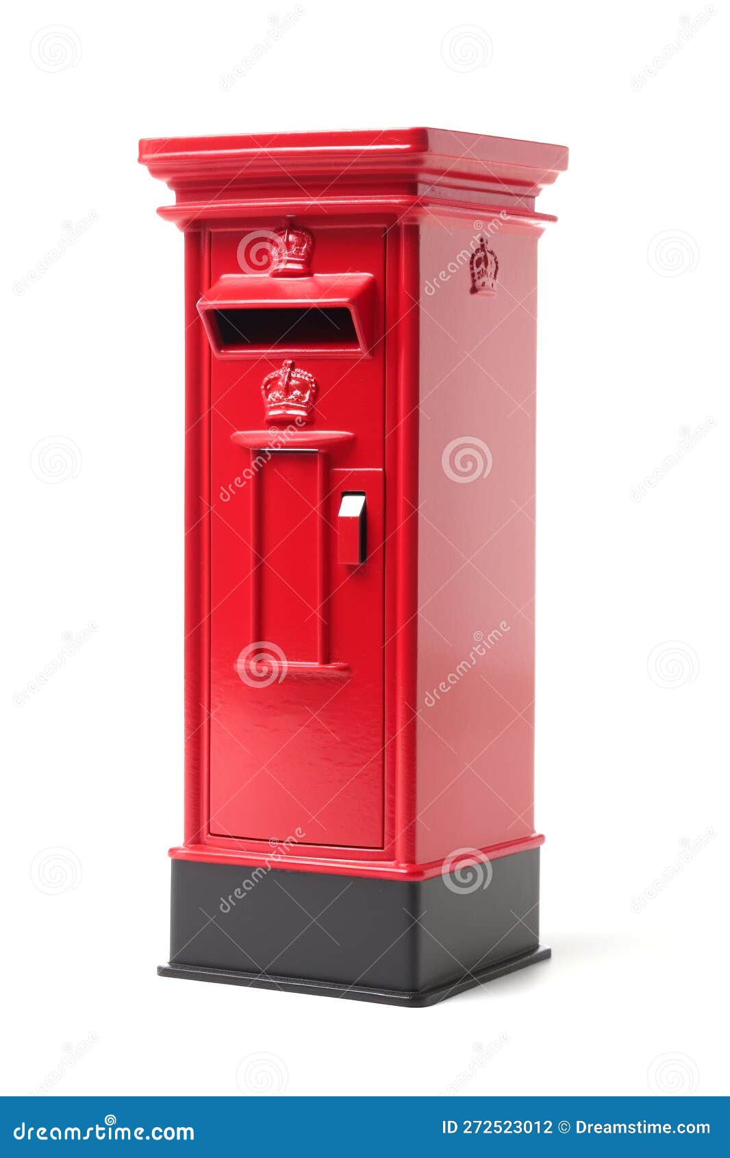 Colourful Classic Red English Post Box Generative AI Illustration Stock ...