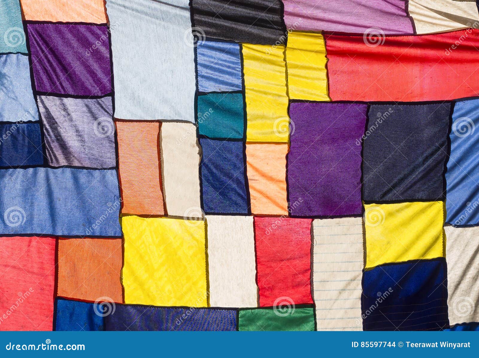 Colourful Cloth Fabric Textile Patchwork Abstract Backgr Stock Photo ...