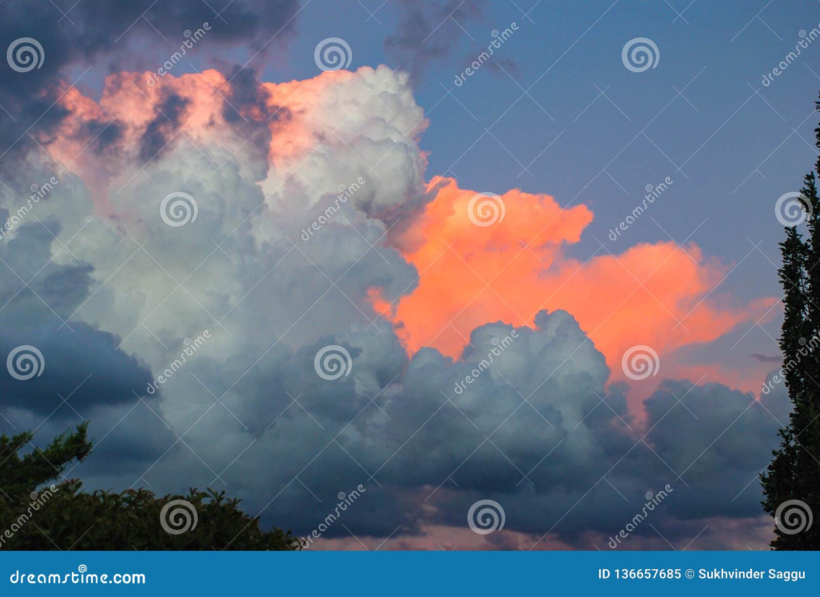 Colourful Clouds during Sunset Stock Image - Image of moment, sunrisre ...