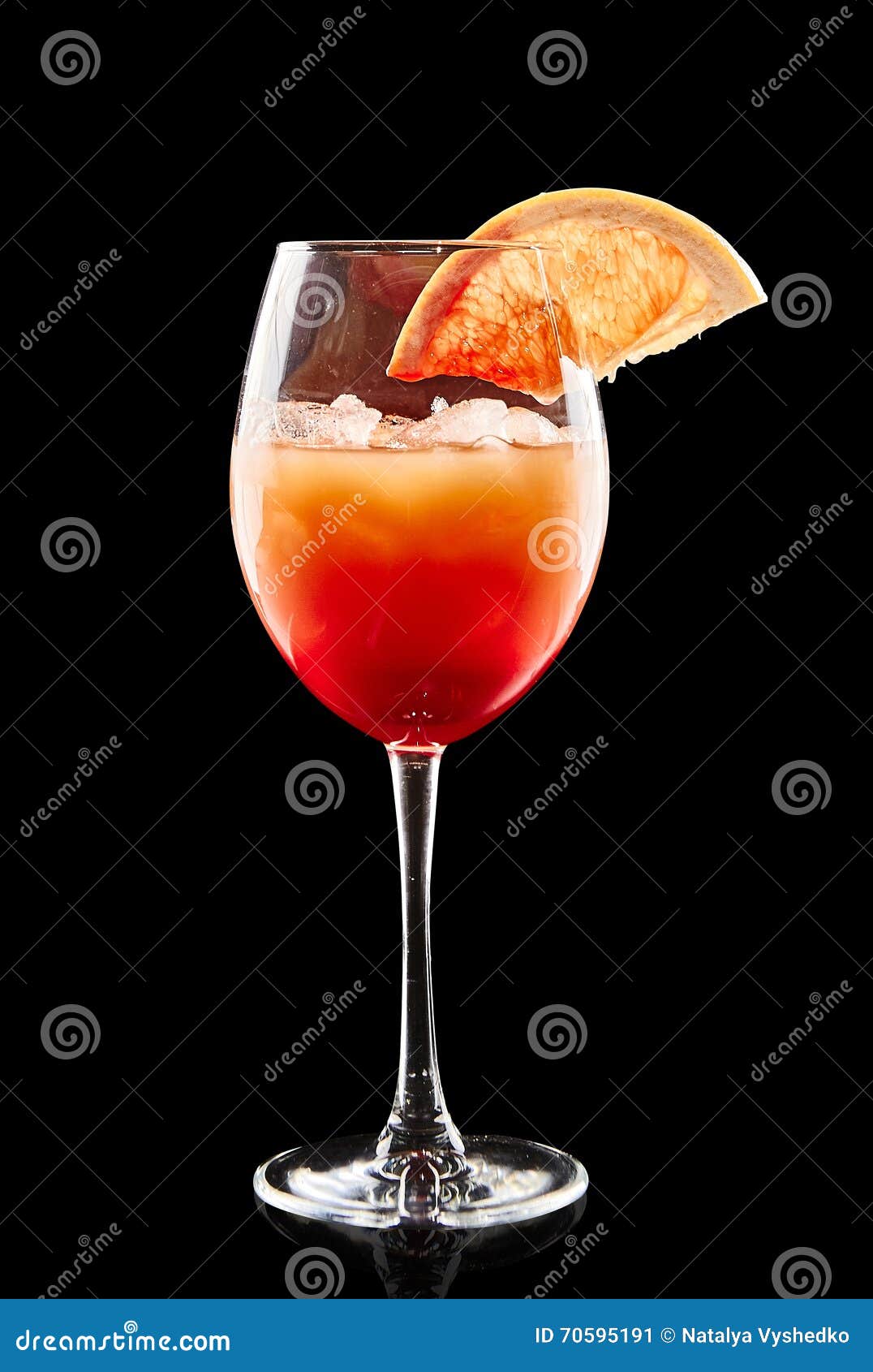 Colourful Cocktail on the Black Background Stock Image - Image of ...
