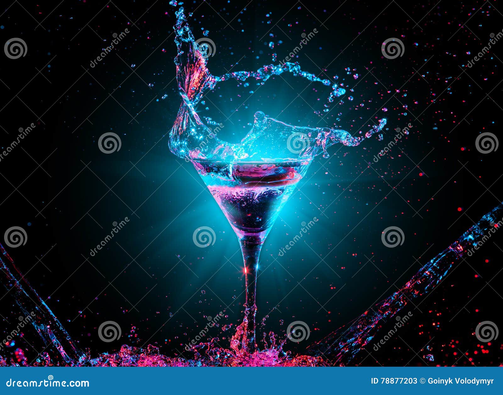 Cocktail Splash Set Isolated On White Background Stock Image ...