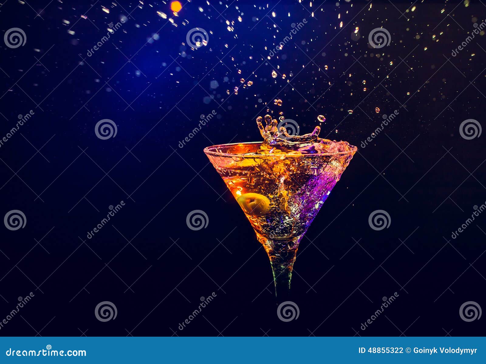 Colourful coctail stock photo. Image of alcoholic, background - 48855322