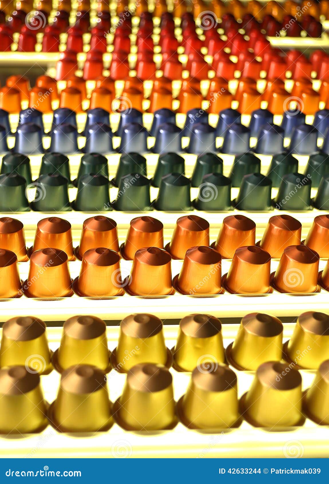 Colourful coffee capsules stock photo. Image of black - 42633244