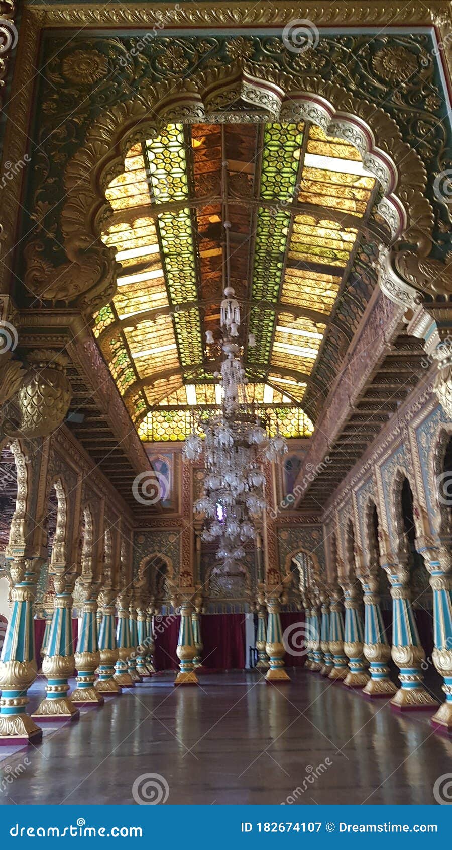 Colourful Columns in the Palace Stock Image - Image of monument ...