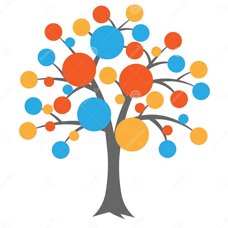 Colourful Communication Tree, Vector Illustration Stock Vector ...