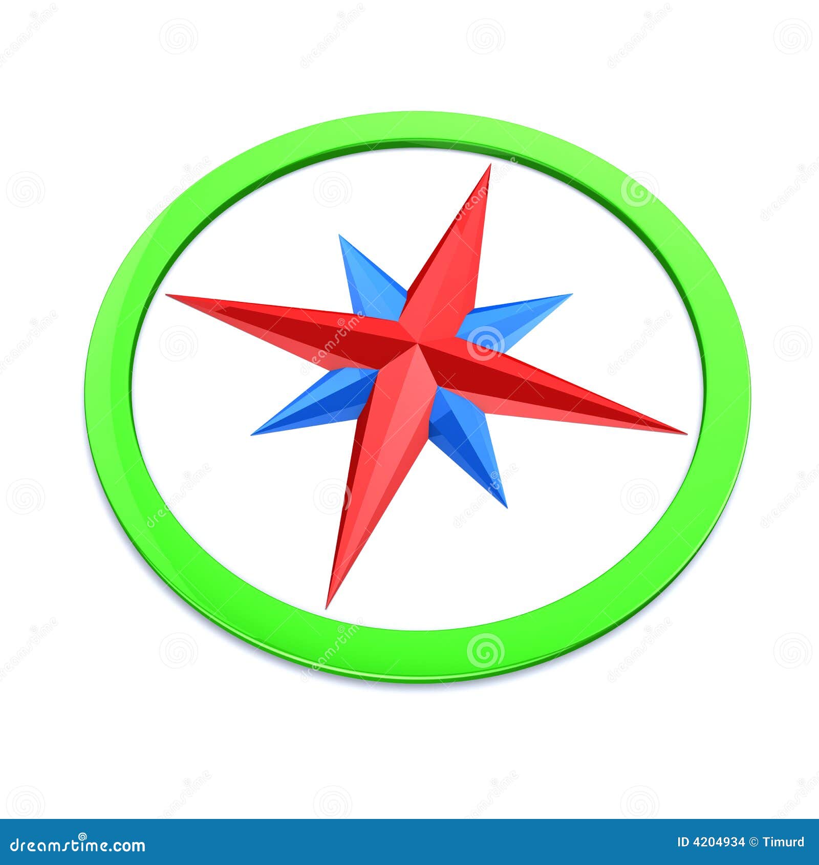 Colourful compass stock illustration. Illustration of star - 4204934