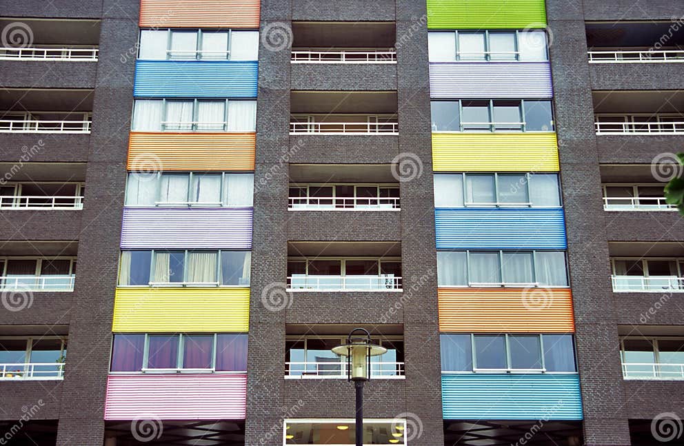 Colourful Condos stock photo. Image of modern, building - 1695298