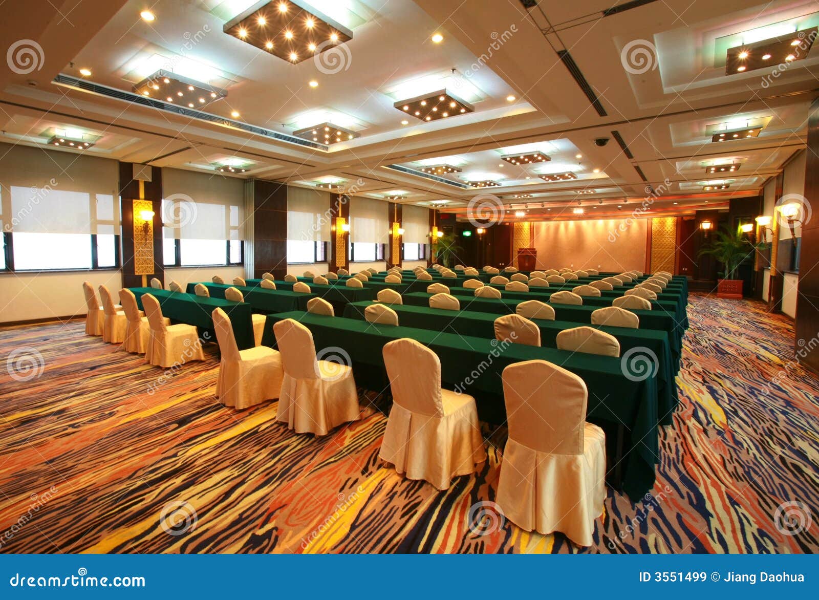 Colourful conference room stock image. Image of auditorium - 3551499