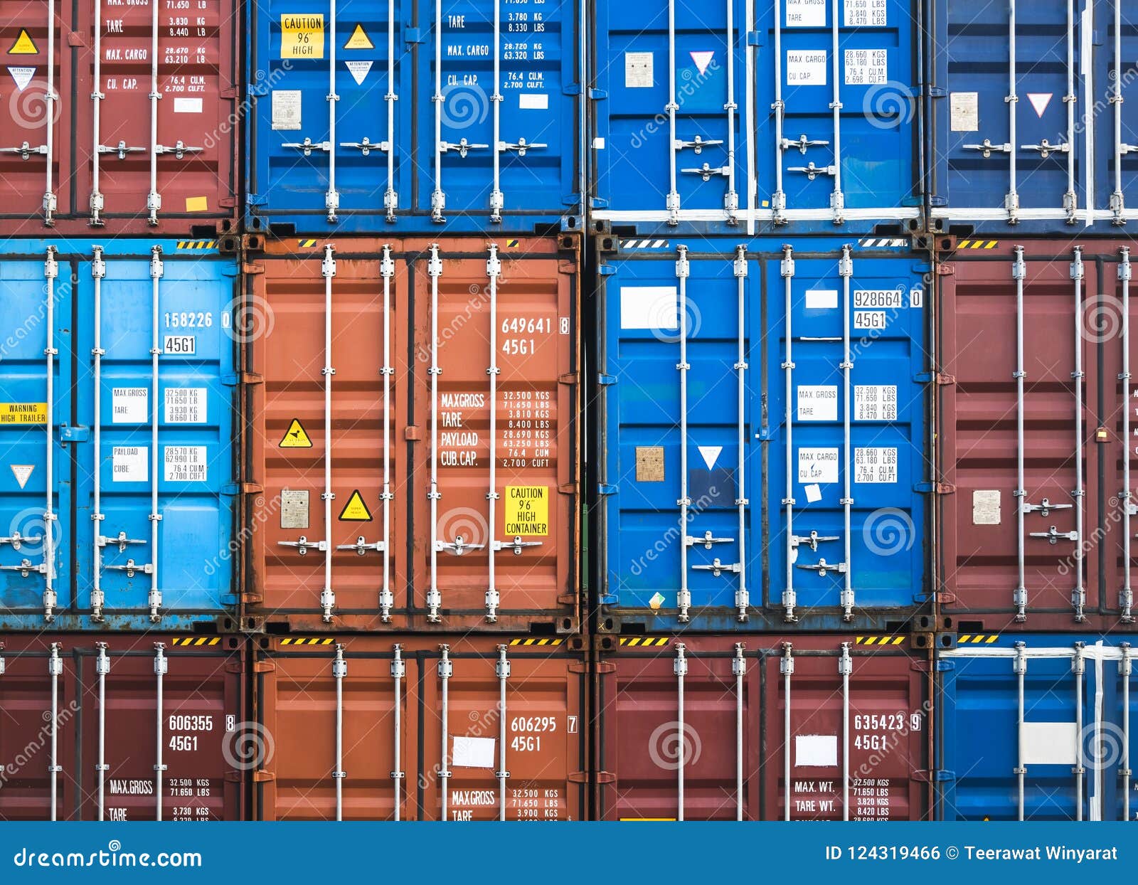 Stack Cargo Containers At Docks Stock Photo | CartoonDealer.com #57485688