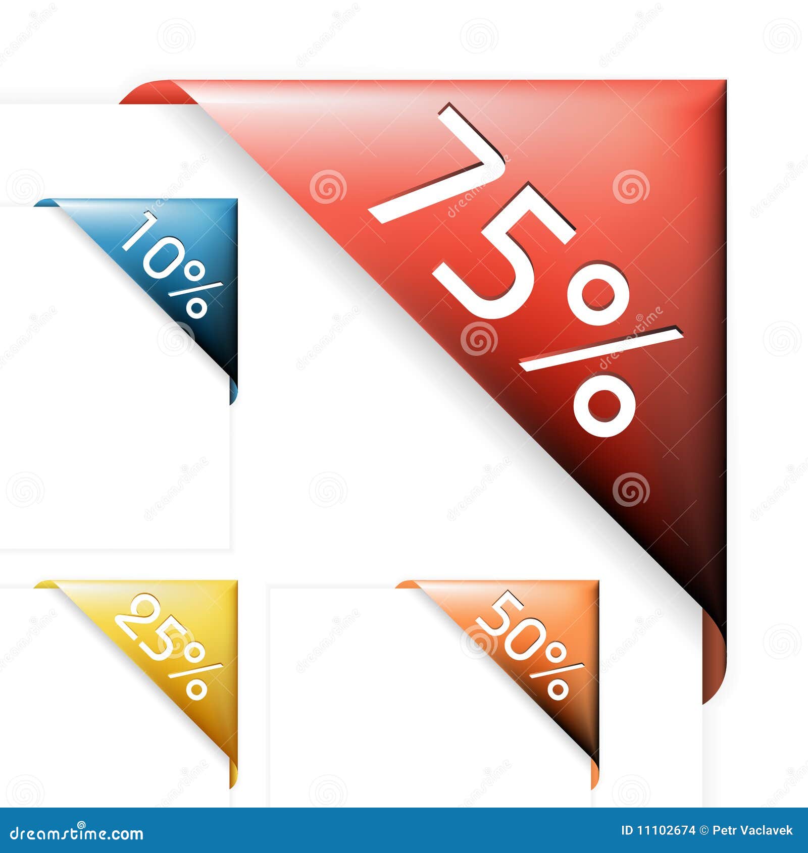 Colourful corner ribbons stock vector. Illustration of icon - 11102674