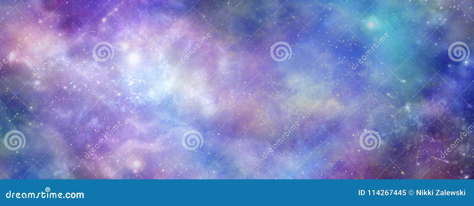 Colourful Cosmic Galactic Space Background Banner Stock Illustration ...