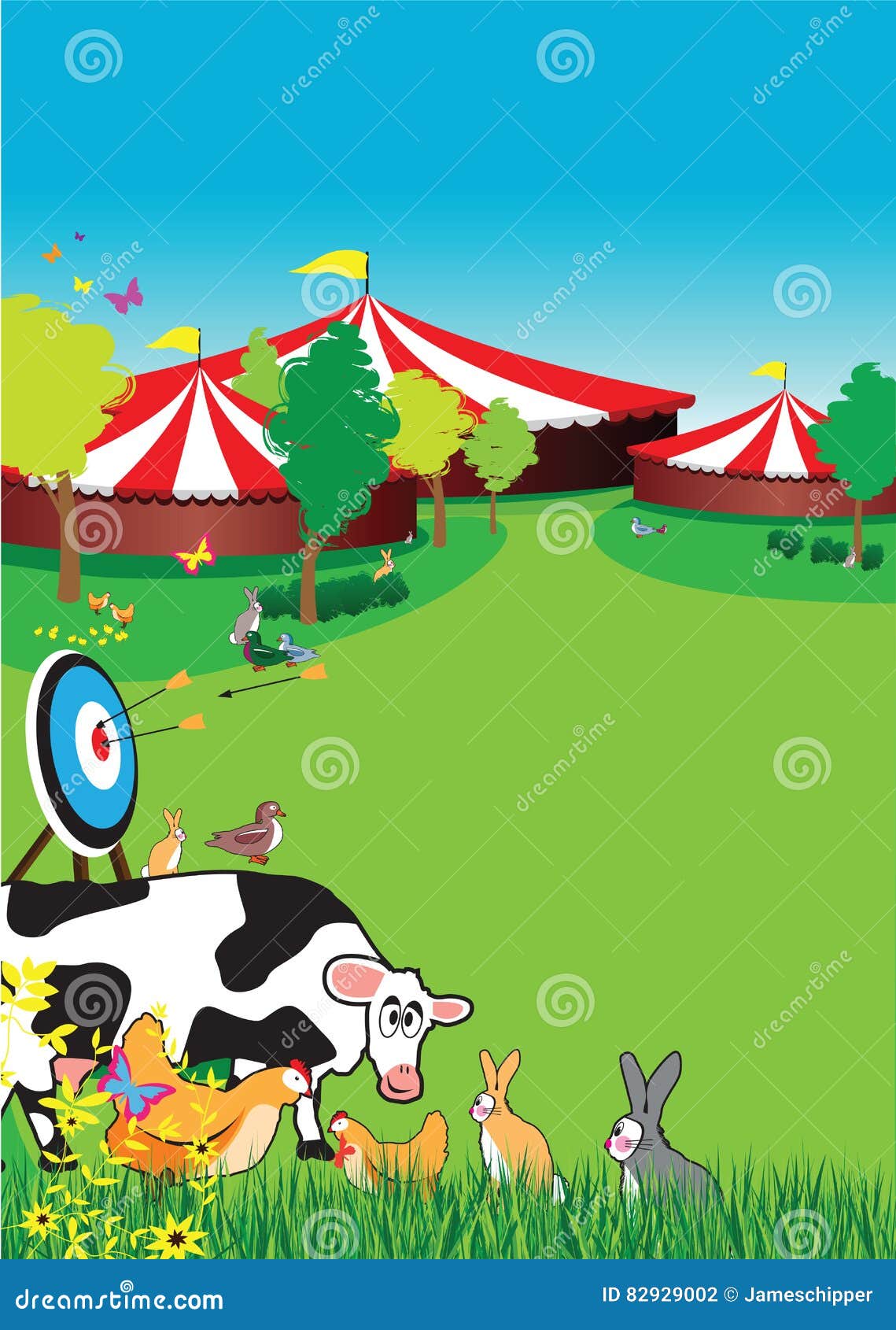 Colourful Country Fair Background Stock Vector - Illustration of circus ...