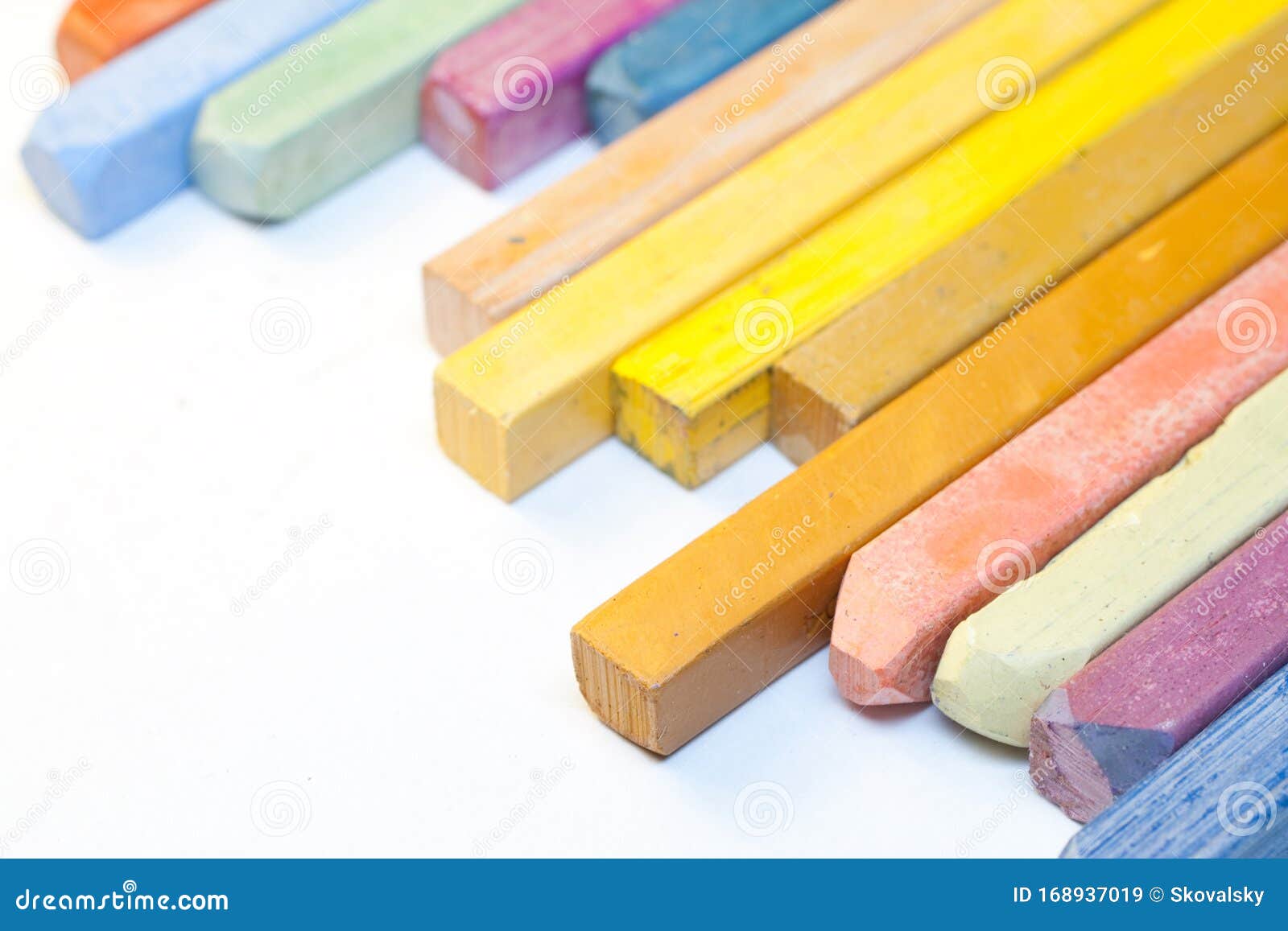 Colourful Crayons on White Background Stock Image - Image of creative ...