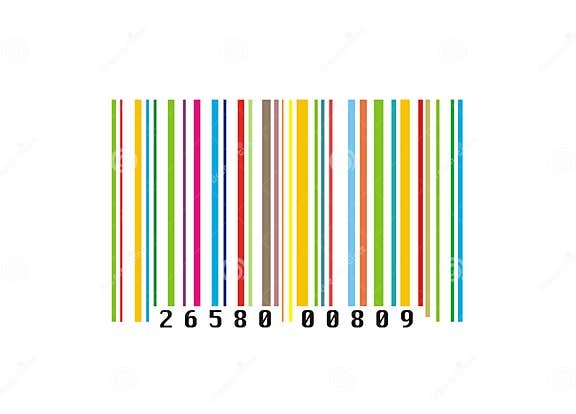 Colourful creative barcode stock illustration. Illustration of colours ...