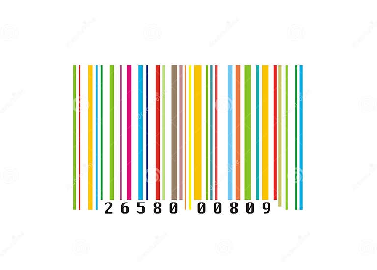 Colourful creative barcode stock illustration. Illustration of colours ...