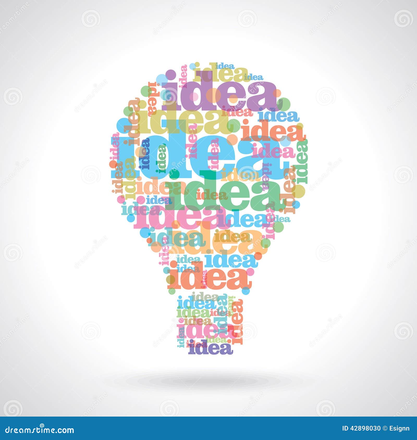 Colourful and Creative Concept Idea Bulb Stock Vector - Illustration of ...