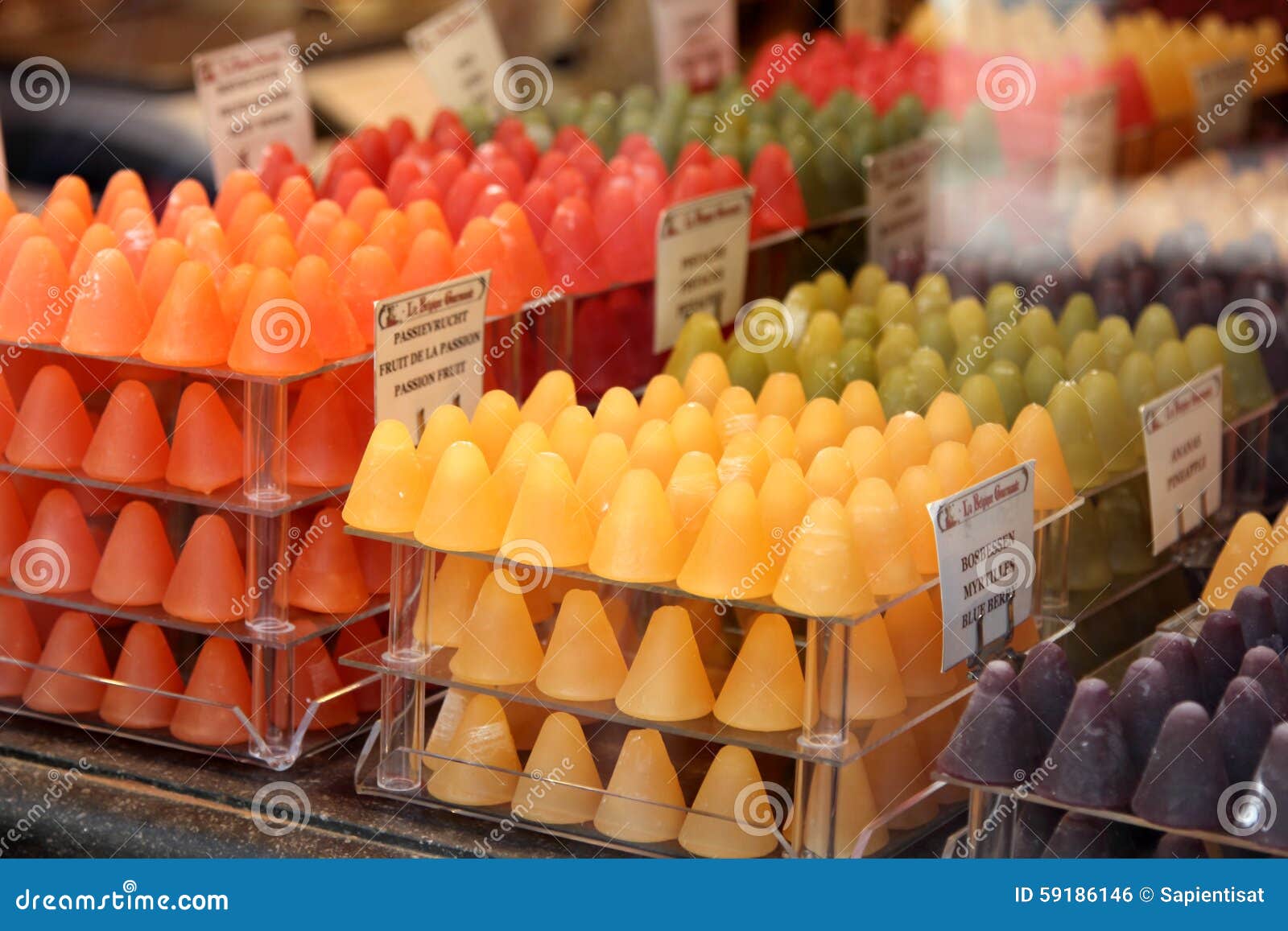 Colourful Cuberdons editorial photo. Image of brussel - 59186146
