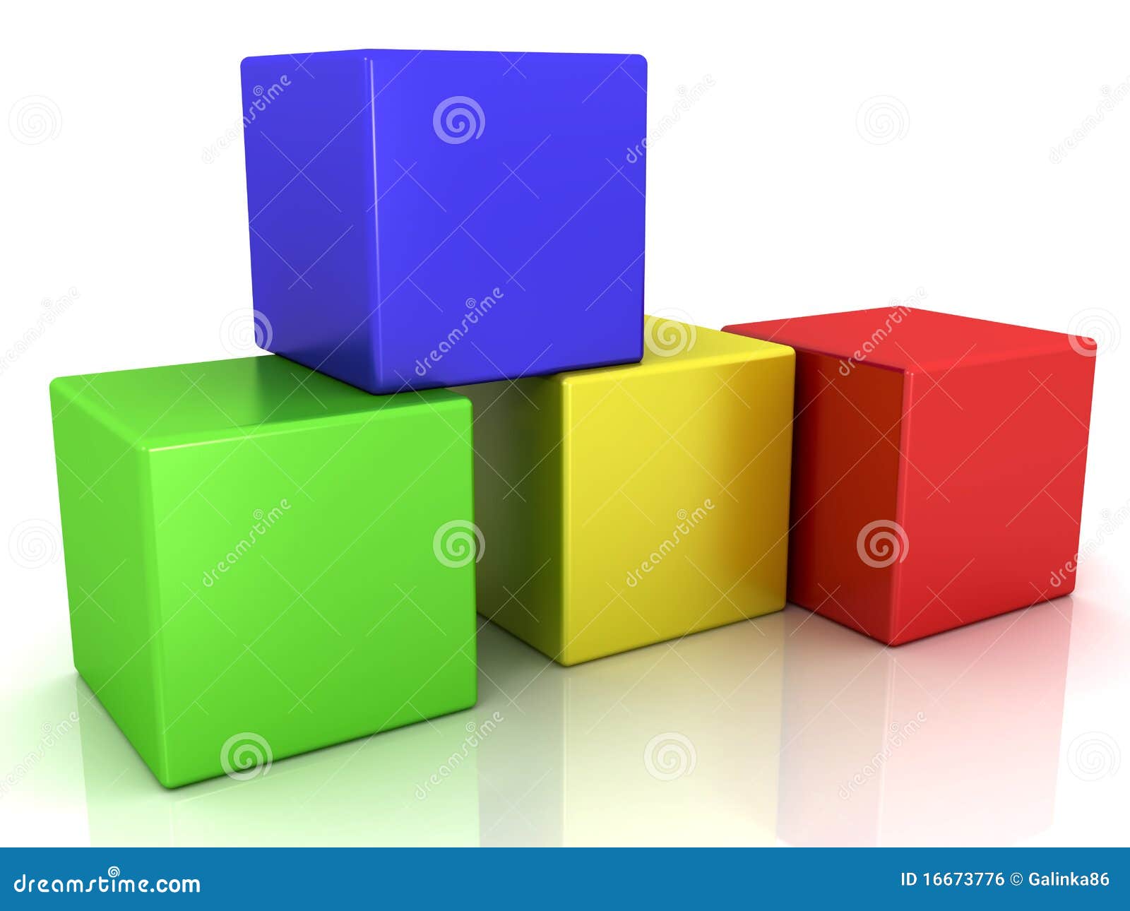 Colourful cubes stock illustration. Illustration of shape - 16673776