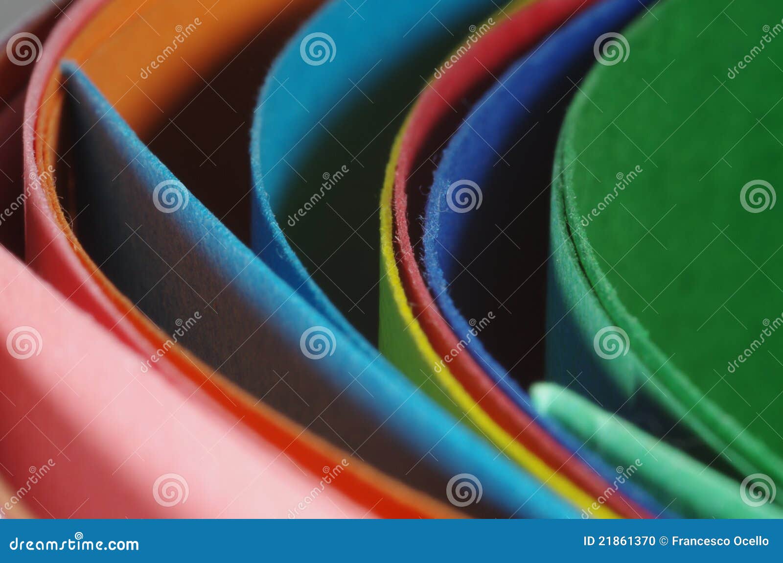 Colourful Curved Cardboard Folders Stock Photo - Image of cardboard ...