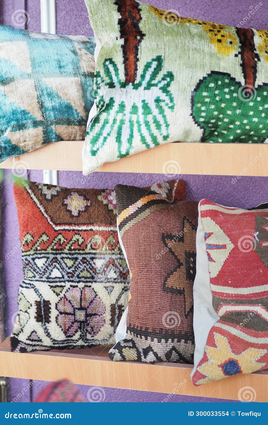 Colourful Cushions on Display for Sale in a Traditional Turkish Bazaar ...
