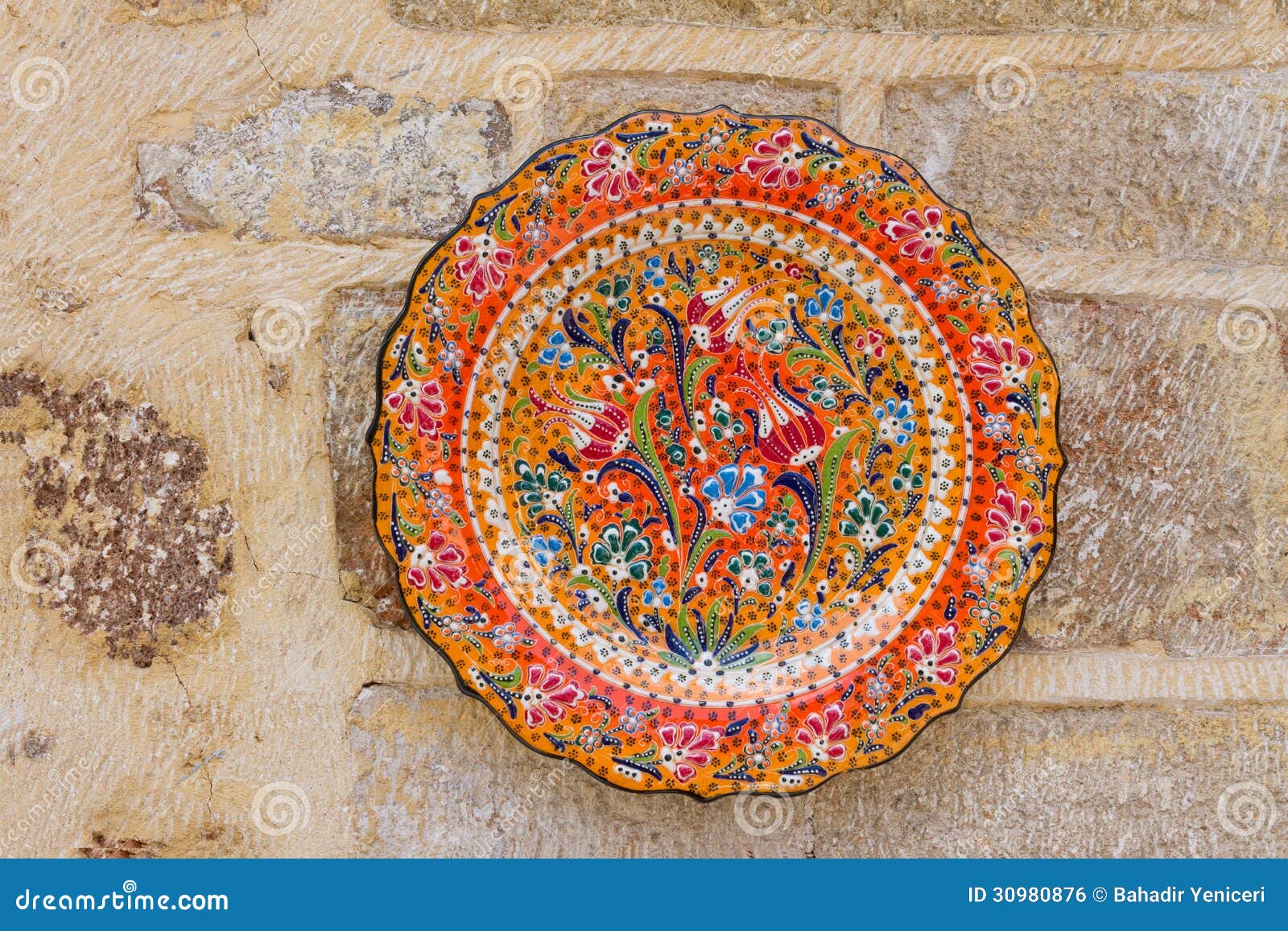Colourful Decorative Plate stock photo. Image of multi - 30980876