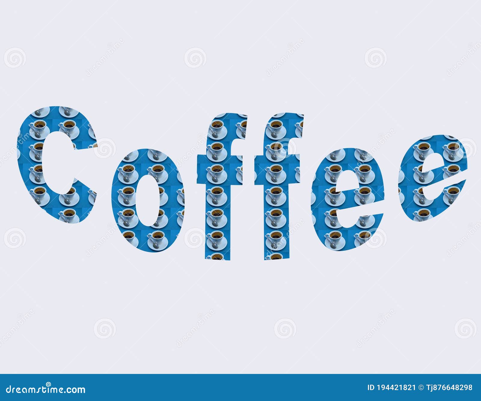 Colourful Design Word Coffee Font Stock Vector Decorative Element in ...